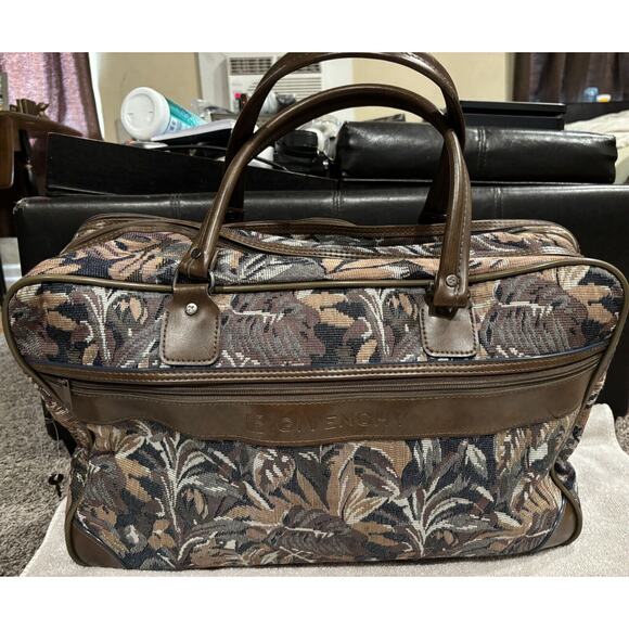 Givenchy | Bags | Vintage Givenchy Floral Tweed Weekend Luggage Bag ...
